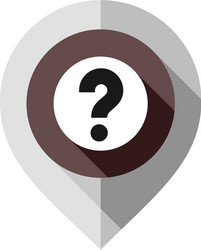 Question mark pin map icon pointer markers Vector Image