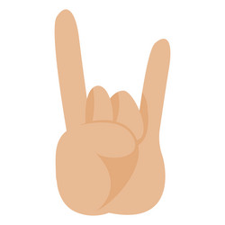 Rock fingers hand silhouette high quality Vector Image