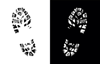 Shoe print sign Royalty Free Vector Image - VectorStock