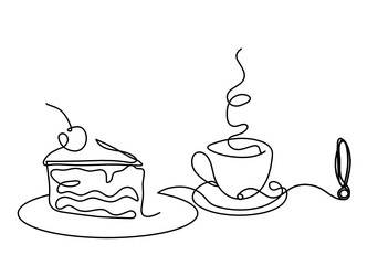 Abstract peace of cake and exclamation mark Vector Image