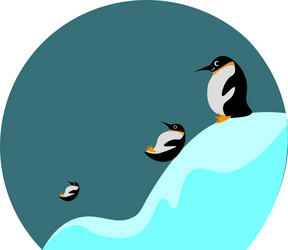 Penguin Sliding Cartoon Vector Images (over 190)