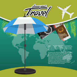 Travel and tour poster design around the world Vector Image