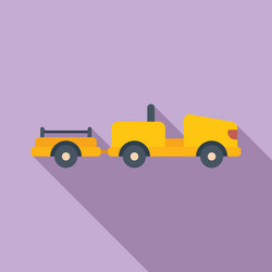 Cargo machine icon flat airport ground Royalty Free Vector