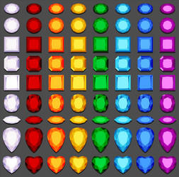 Set of seven gems Royalty Free Vector Image - VectorStock