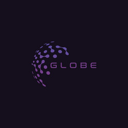 Global science logo design Royalty Free Vector Image
