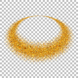 Gold circle light glitter effect golden ring Vector Image