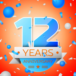 Anniversary Celebration Twelve Years Vector Images (over 210)