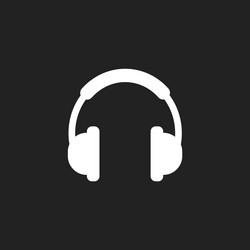 Headphone icon earphone headset sign Royalty Free Vector