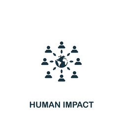 Environmental impact icon monochrome simple Vector Image