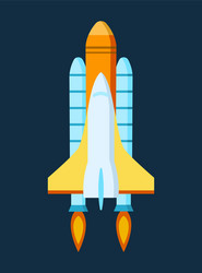 Rocket is ready for launch Royalty Free Vector Image
