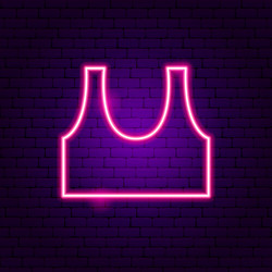 Top t shirt neon sign Royalty Free Vector Image