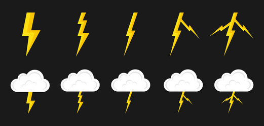Big set different design storm icons Royalty Free Vector