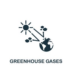 Greenhouse gases icon monochrome simple Royalty Free Vector