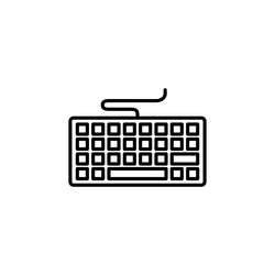 Keyboard icon set symbol Royalty Free Vector Image