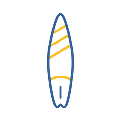 Surfboard isolated icon summer sign graph symbol Vector Image
