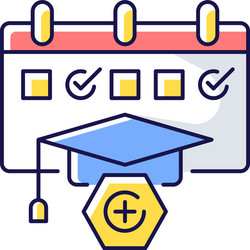 Mathematical task solving rgb color icon Vector Image