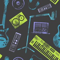 Music production icons Royalty Free Vector Image