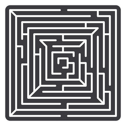 Black square maze for children simple flat Vector Image