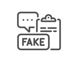 Fake information icon social propaganda sign Vector Image