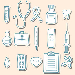 Computer patch sticker icons set Royalty Free Vector Image