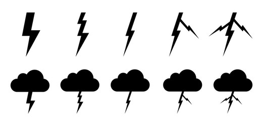 Big set different design storm icons Royalty Free Vector