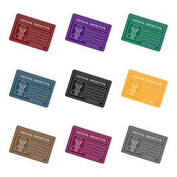 Documents of a private detective card that shows Vector Image