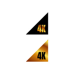 4k ultra hd logo button uhd sign mark Royalty Free Vector