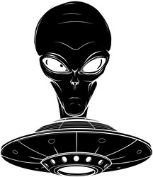 Alien Silhouette Vector Images (over 7,100)