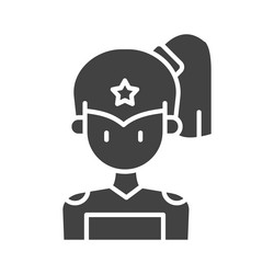 Female superhero icon image Royalty Free Vector Image