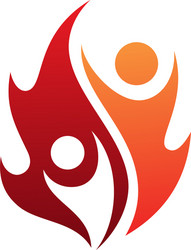 Music fire logo icon design Royalty Free Vector Image