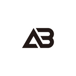Letter ab line simplegeometric symbol simple logo Vector Image