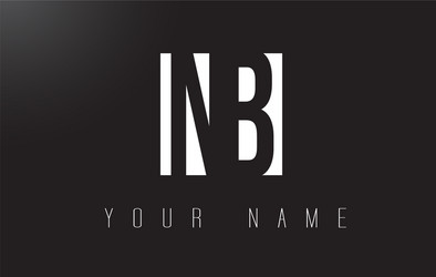 Nb n b pixel letter logo with digital shattered Vector Image