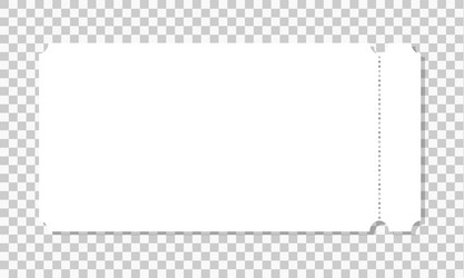 Empty ticket mockup blank paper entry ticket Vector Image