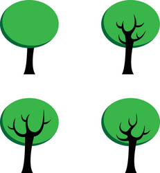 Cartoon tree symbol icon design beautiful Vector Image