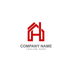 H letter home real estate logo for your business Vector Image