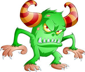 Scary monster Royalty Free Vector Image - VectorStock