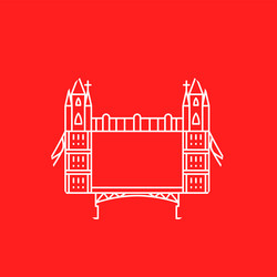London tower bridge icon graphic Royalty Free Vector Image