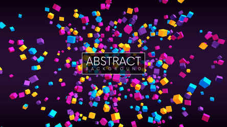 Colored cubes 3d Royalty Free Vector Image - VectorStock