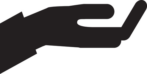 Hand human flat line icon Royalty Free Vector Image