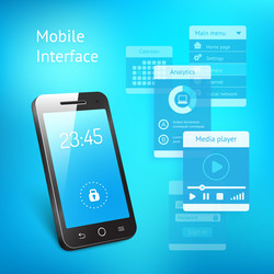 Phone call screen interface Royalty Free Vector Image