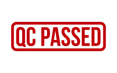 Qc passed rubber stamp red passed rubber Vector Image