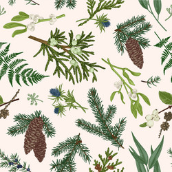 Seamless christmas background Royalty Free Vector Image