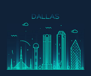 Dallas Skyline Vector Images (over 340)