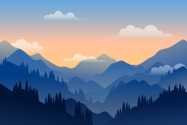 Gradient mountain landscape Royalty Free Vector Image