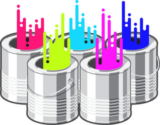 Paint can flow Royalty Free Vector Image - VectorStock