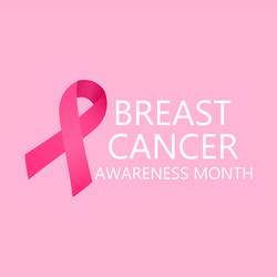 Pink ribbon symbol organizations supporting Vector Image
