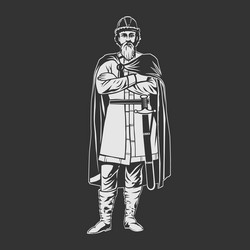 Russian tsar on the throne king Royalty Free Vector Image