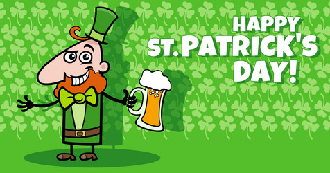 Leprechaun cartoon character stpatricks day Vector Image