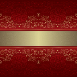 Red gold floral seamless pattern background Vector Image