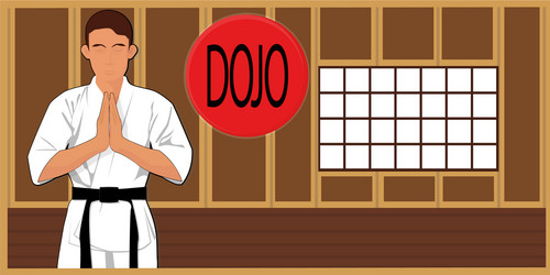 Dojo martial arts Royalty Free Vector Image - VectorStock